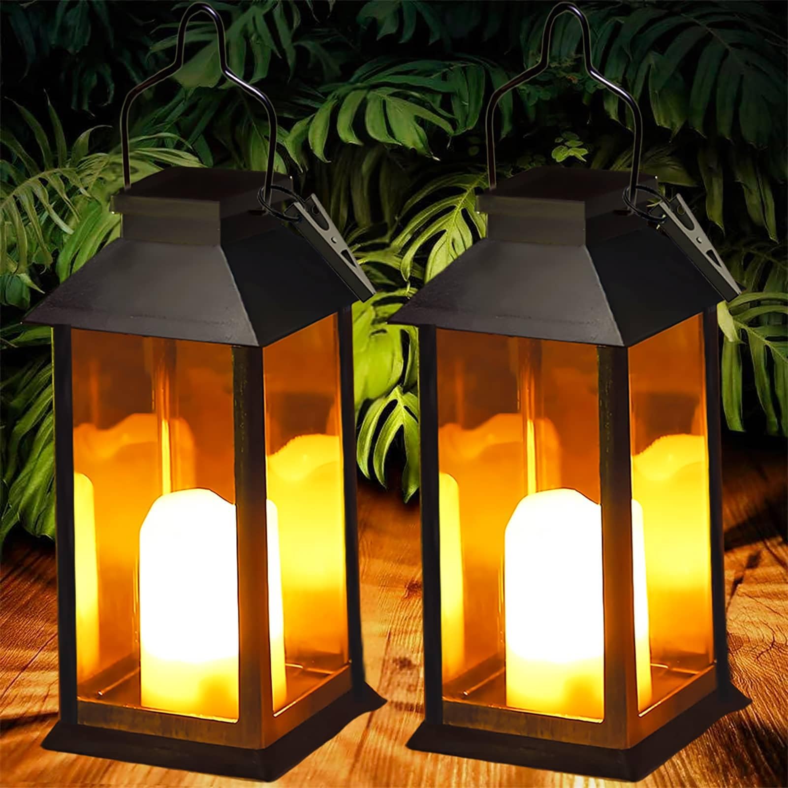 GEARLITE Solarlampen für Außen Garten Hängend, 2 Stücke Solar Laternen ...