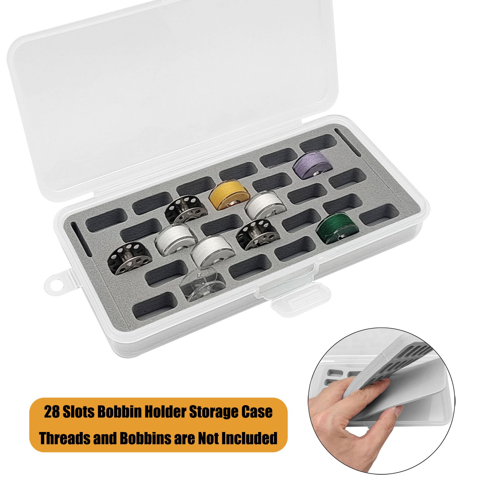 Portable Bobbin Organizer MILISTEN 2-Pack Bobbin Holder & Organizer ...