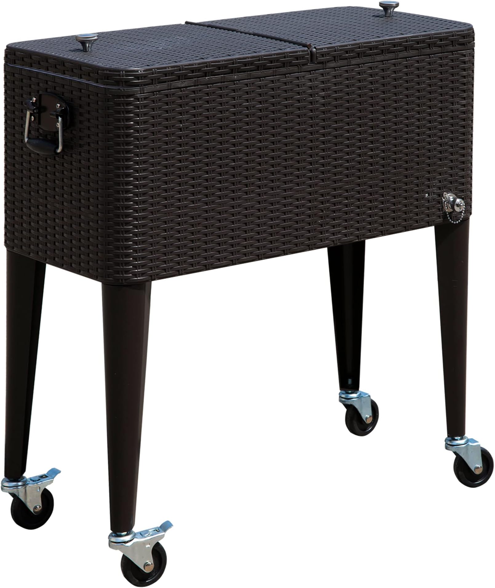 Amazon.com : Outsunny 80 QT Rolling Ice Chest Portable Patio Party ...