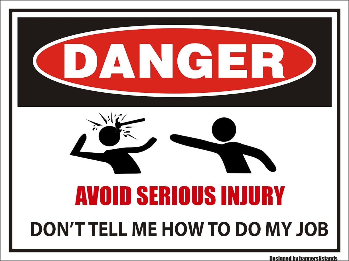 Amazon.com: AVOID INJURY WARNING STICKER, DECAL, FUNNY, ADULT WORK ...