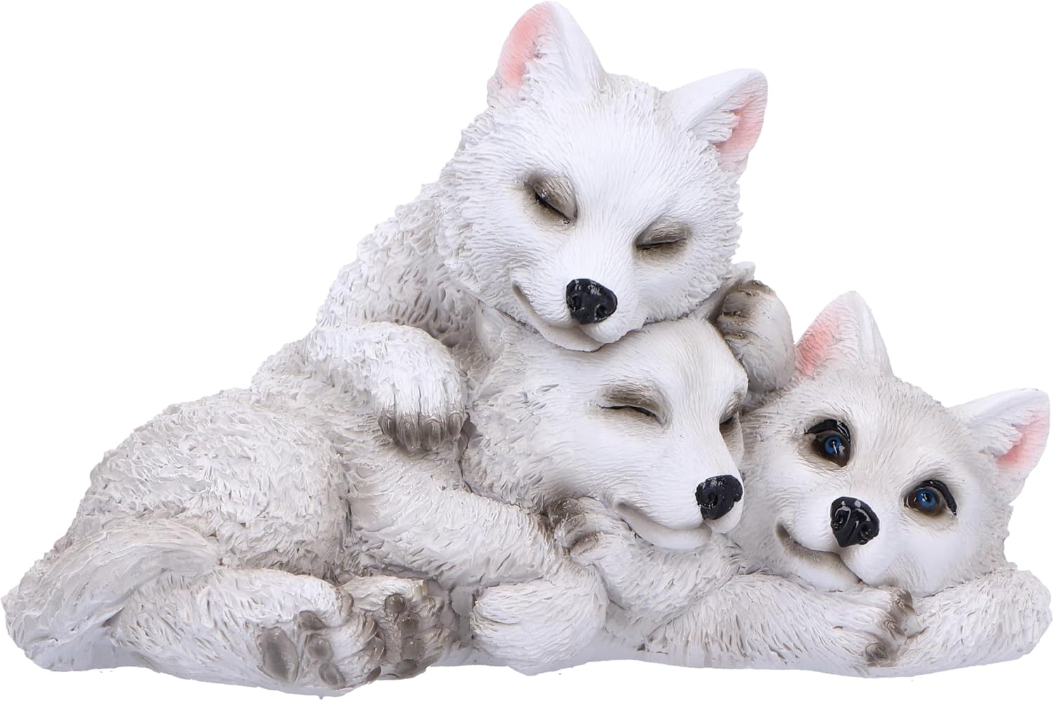 Nemesis Now Sleepy Wolf Pups Figurine 14cm, Resin, White, Three Baby ...