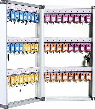 Wall Mount Key Storage Box with Lock and Key Tag for Home, Hotel ...