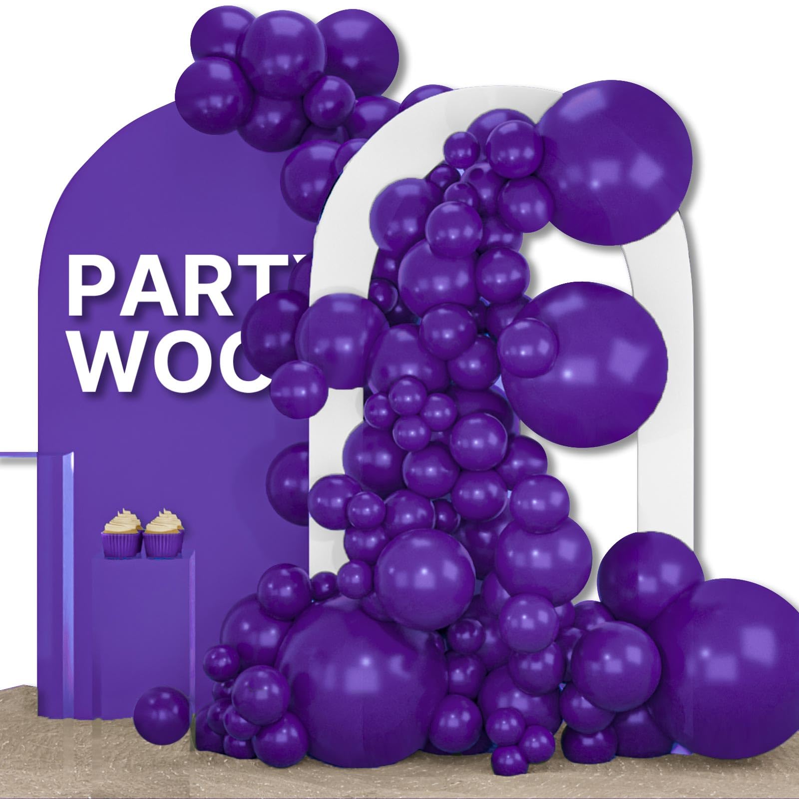 Amazon.com: PartyWoo Dark Purple Balloons 155 pcs Purple Balloons ...