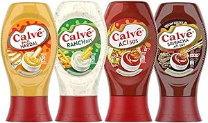 Calve Sos Paketi Ranch Sos 245g + Ballı Hardal 260g + Acı Sos 265g ...