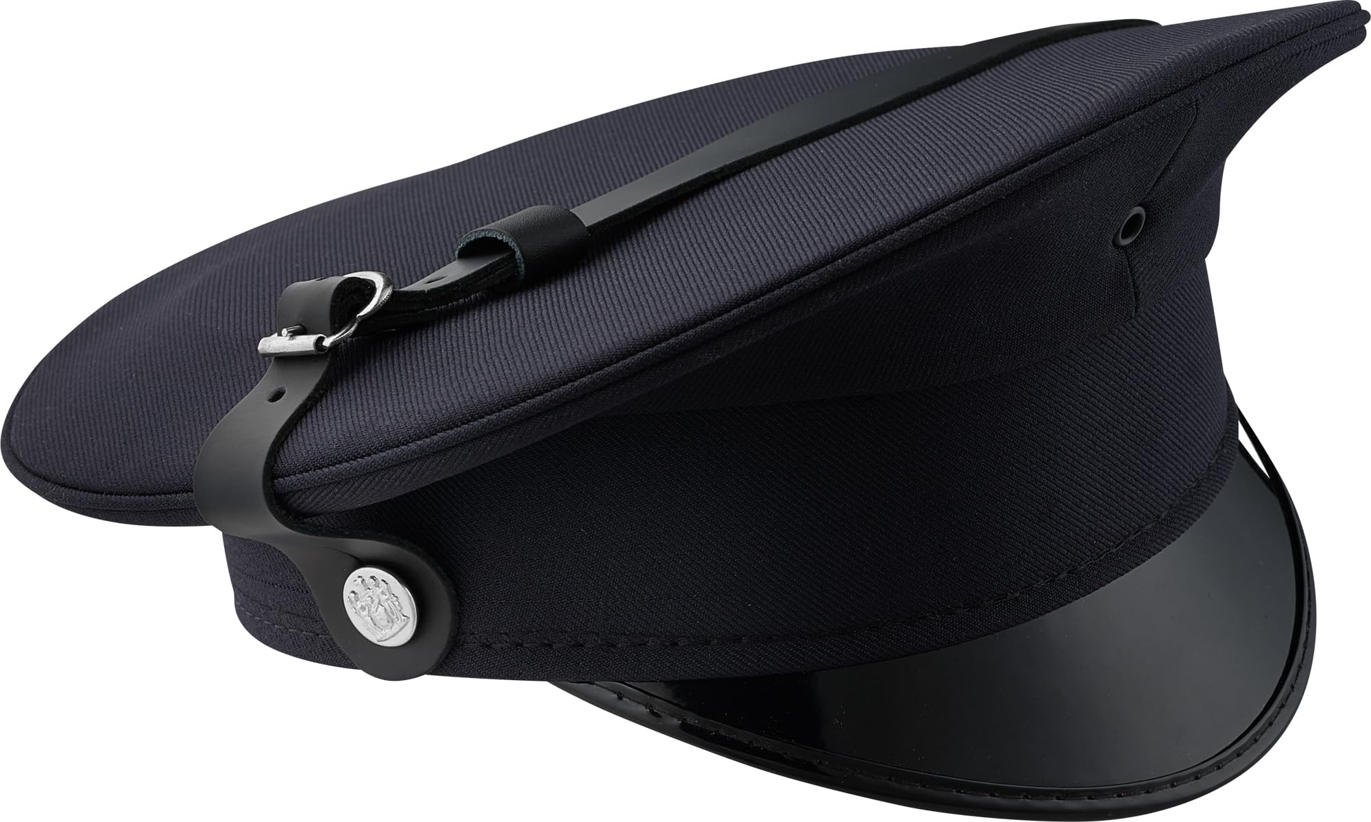 Snapklik.com : JAY-PEE Black Leather Over The Top Hat Strap For Police ...