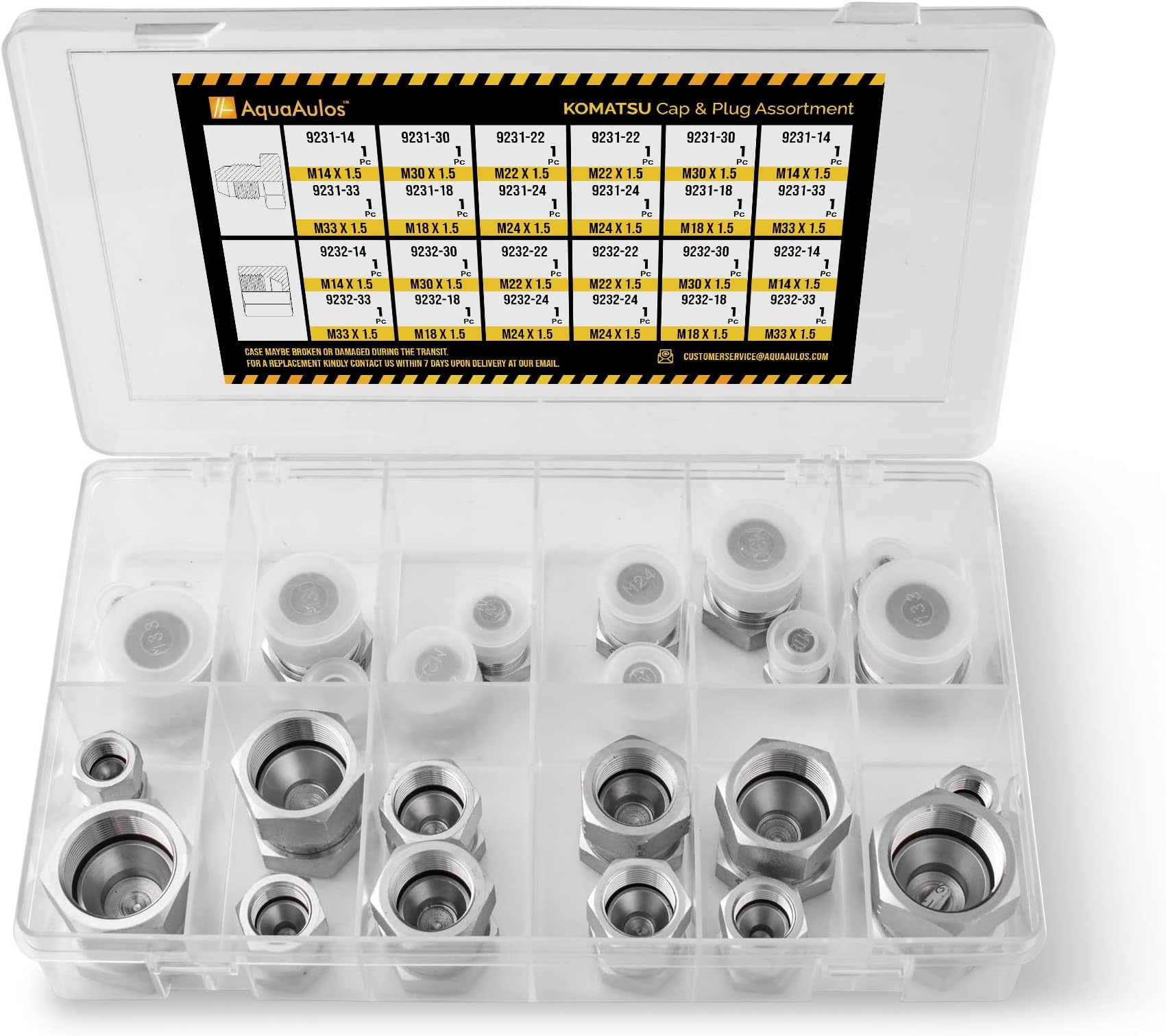 Amazon.com: 64 Pcs. ORFS Cap & Plug Assortment Kit, Seal Adapter Set ...