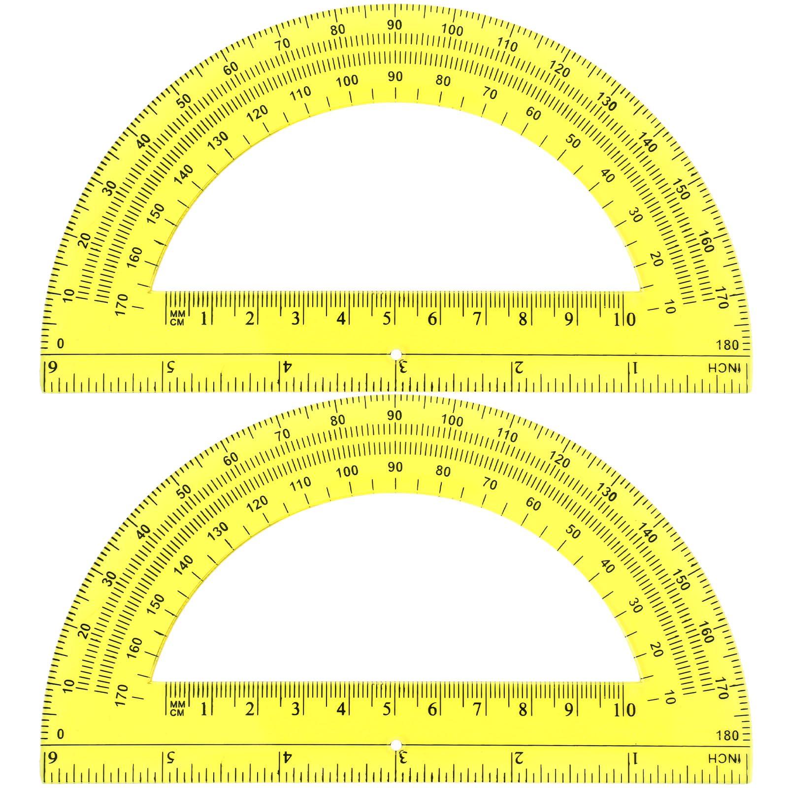 Snapklik.com : EBOOT Plastic Protractor Math Protractors 180 Degrees, 6 ...