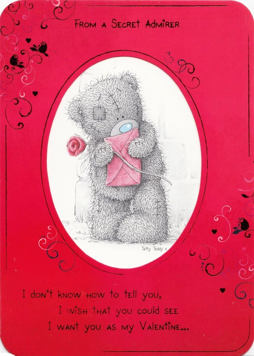 Me To You Bear Secret Admirer Valentine's Day Card : Amazon.co.uk ...