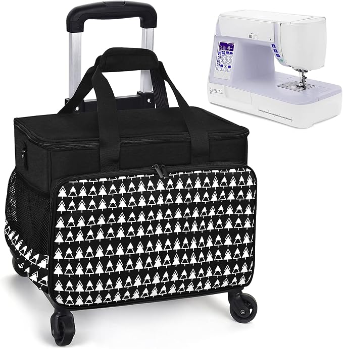 Amazon.com: Sewing Machine Carrying Case,Collapsible Trolley Bag with ...
