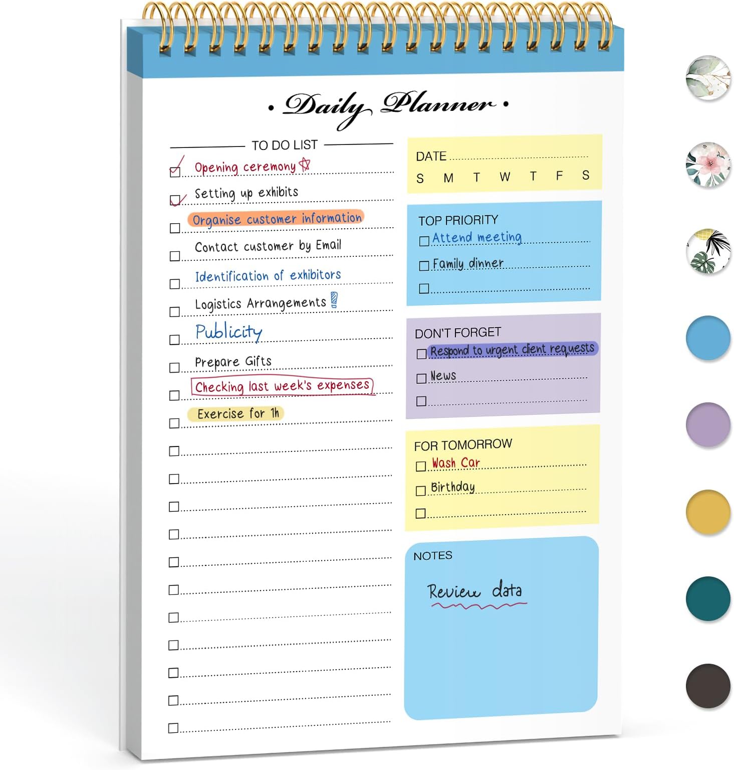 Amazon.com : Weekly Planner Notebook, To Do List Notepad with 52 ...