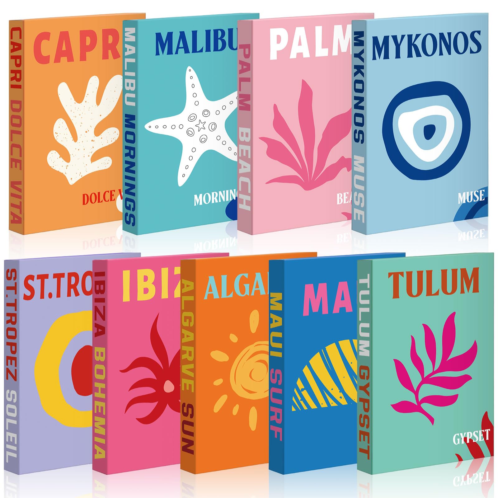 Preppy Decorative Books Fake Books Preppy Book Decor for Living Room ...