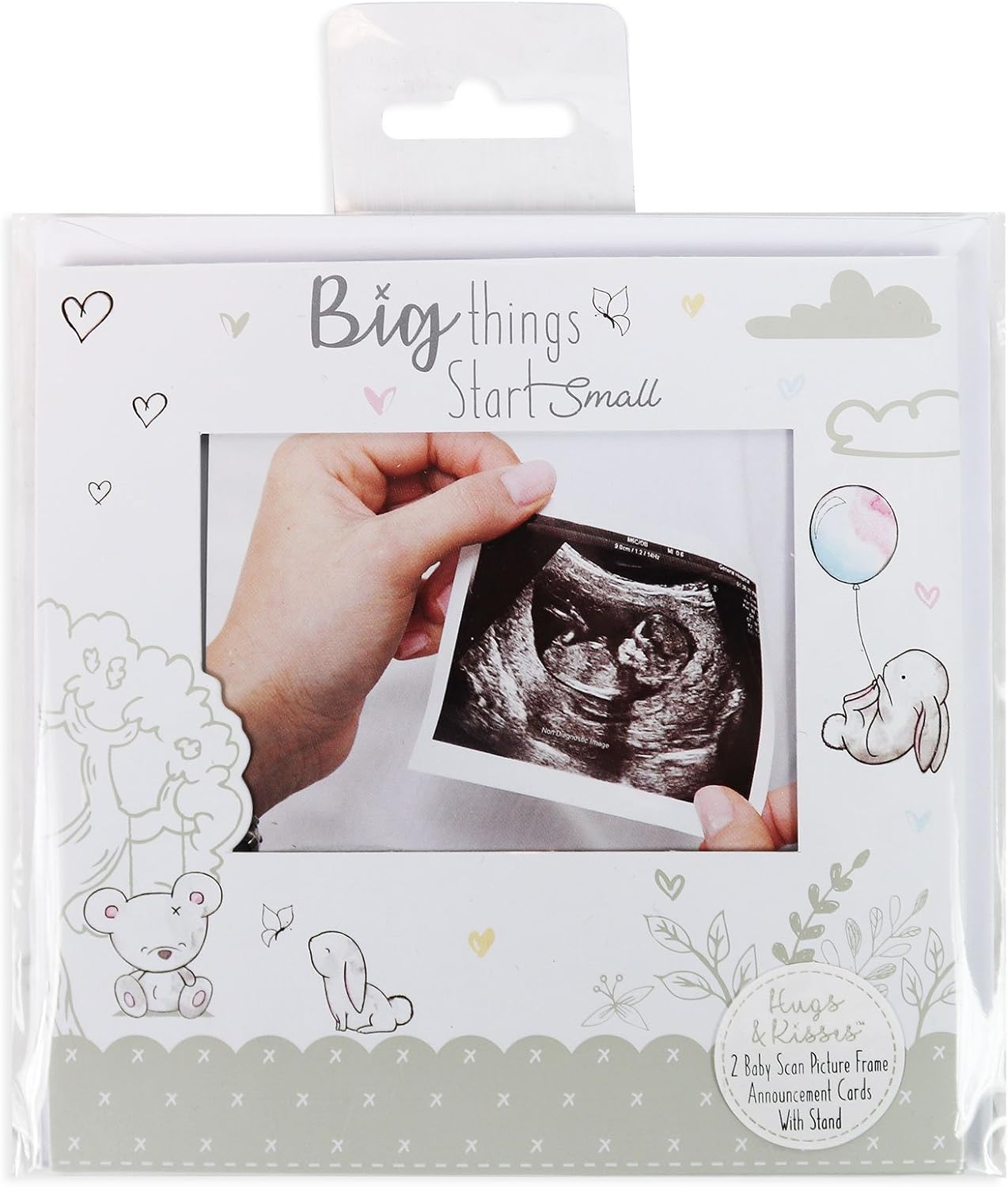 Baby Scan Pregnancy Announcement Reveal Cards Keepsake Pregnant Family ...