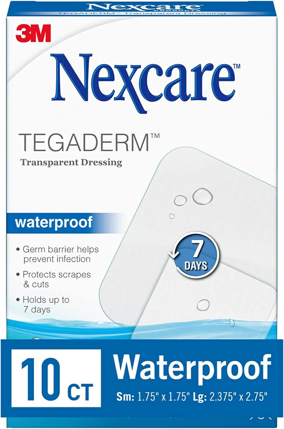 Amazon.com: Nexcare Tegaderm Transparent Dressing, Clear Film Lets You ...