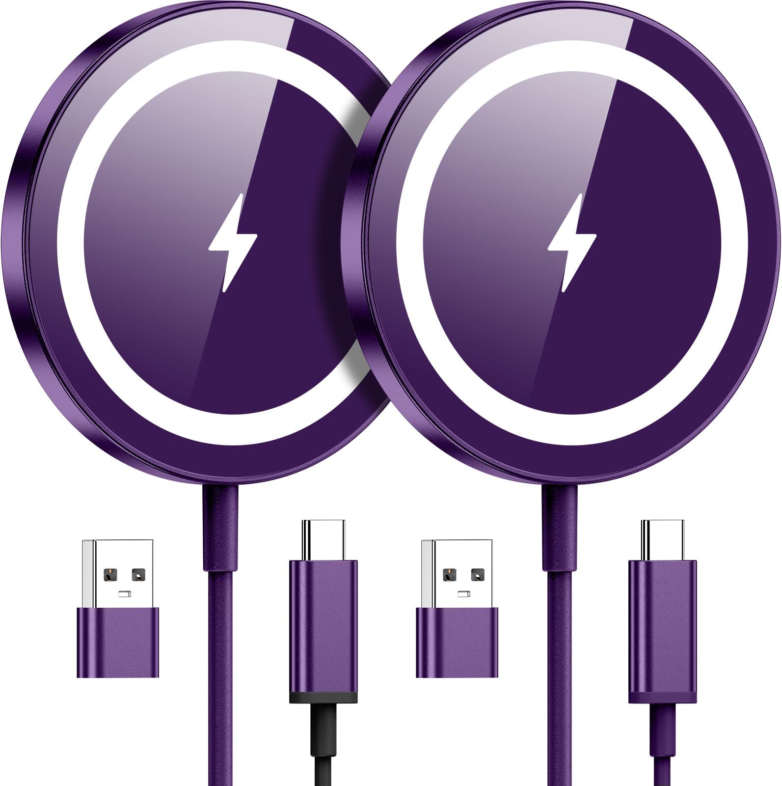 Amazon.com: WRVVR for Apple Mag-Safe Charger 2 Pack, Magnetic Wireless ...