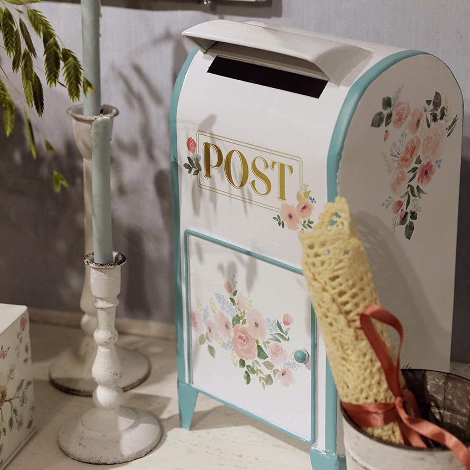 Classic Vintage Decorative Post Box Wall Mounted Outside Mail Box ...