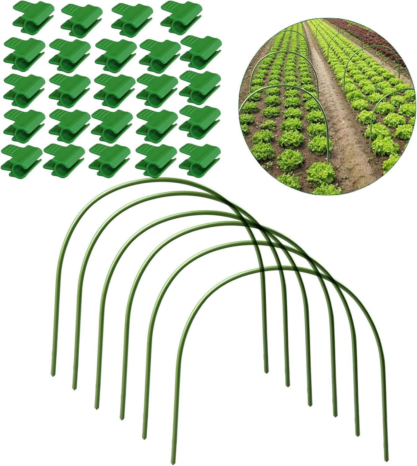 Amazon.com : FRAPAN 6Pcs Garden Hoops for Raised Beds, 23.6 x 23.6 ...