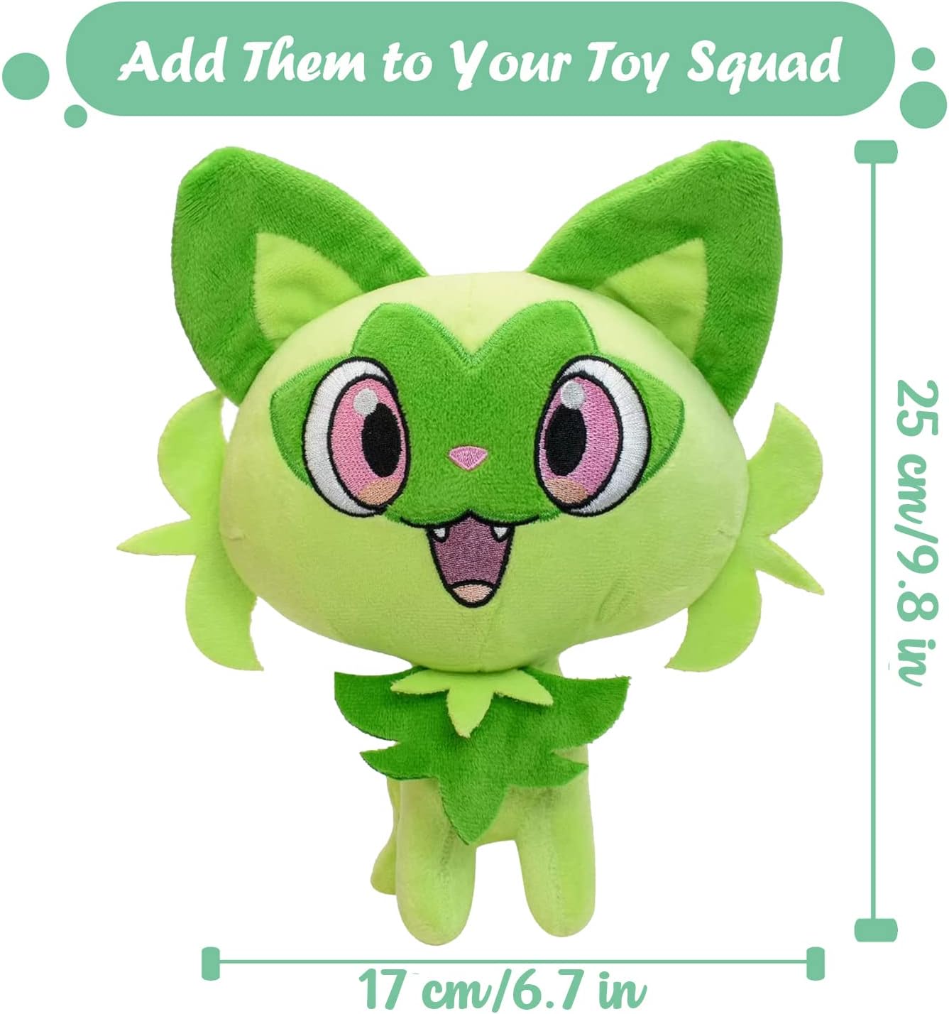 Buy Sprigatito Plush, 9.8” Green Anime Cat Plush Toy, Cute Plushies ...
