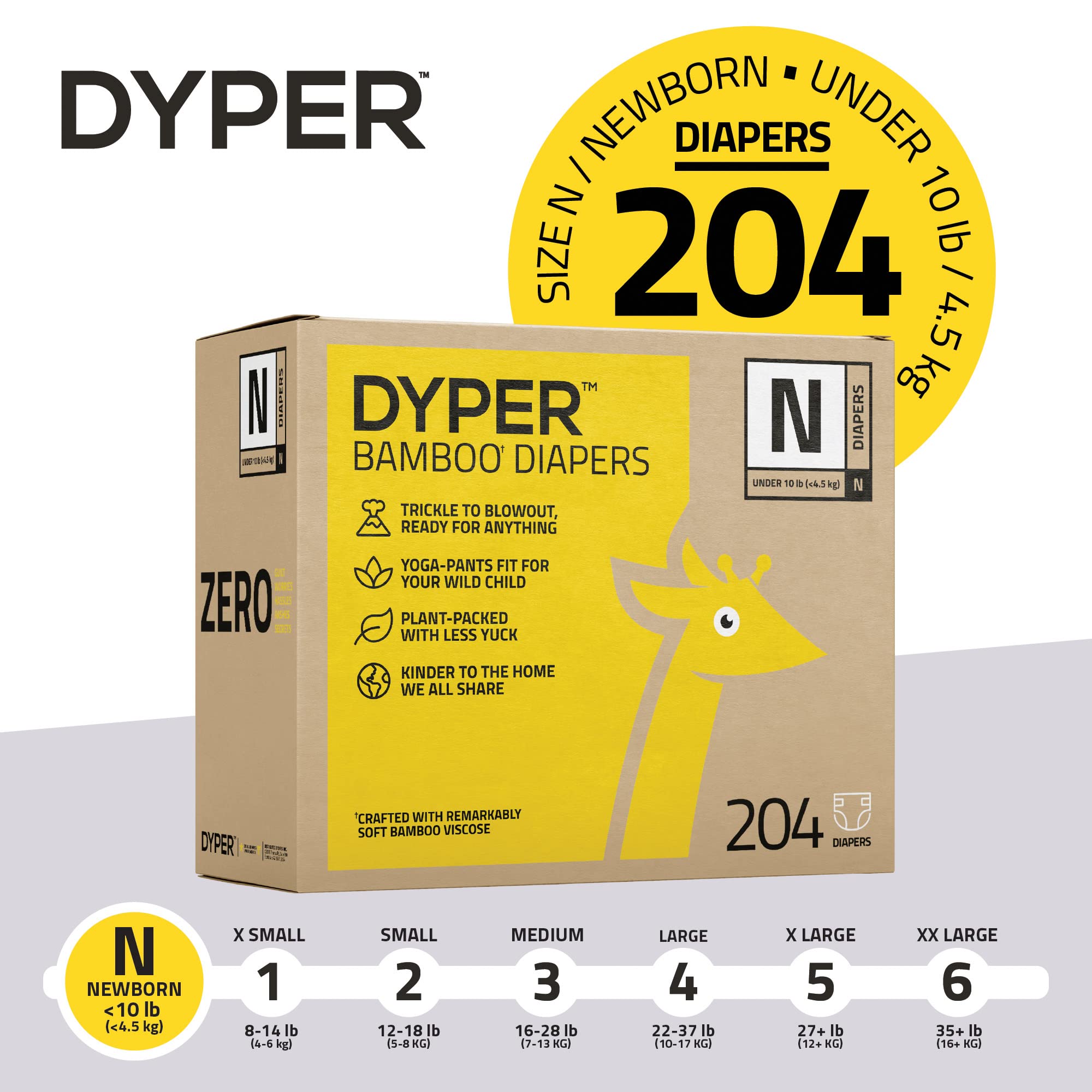Pañales para bebés de bambú DYPER tamaño recién nacido...B09T2KS5ZW ...