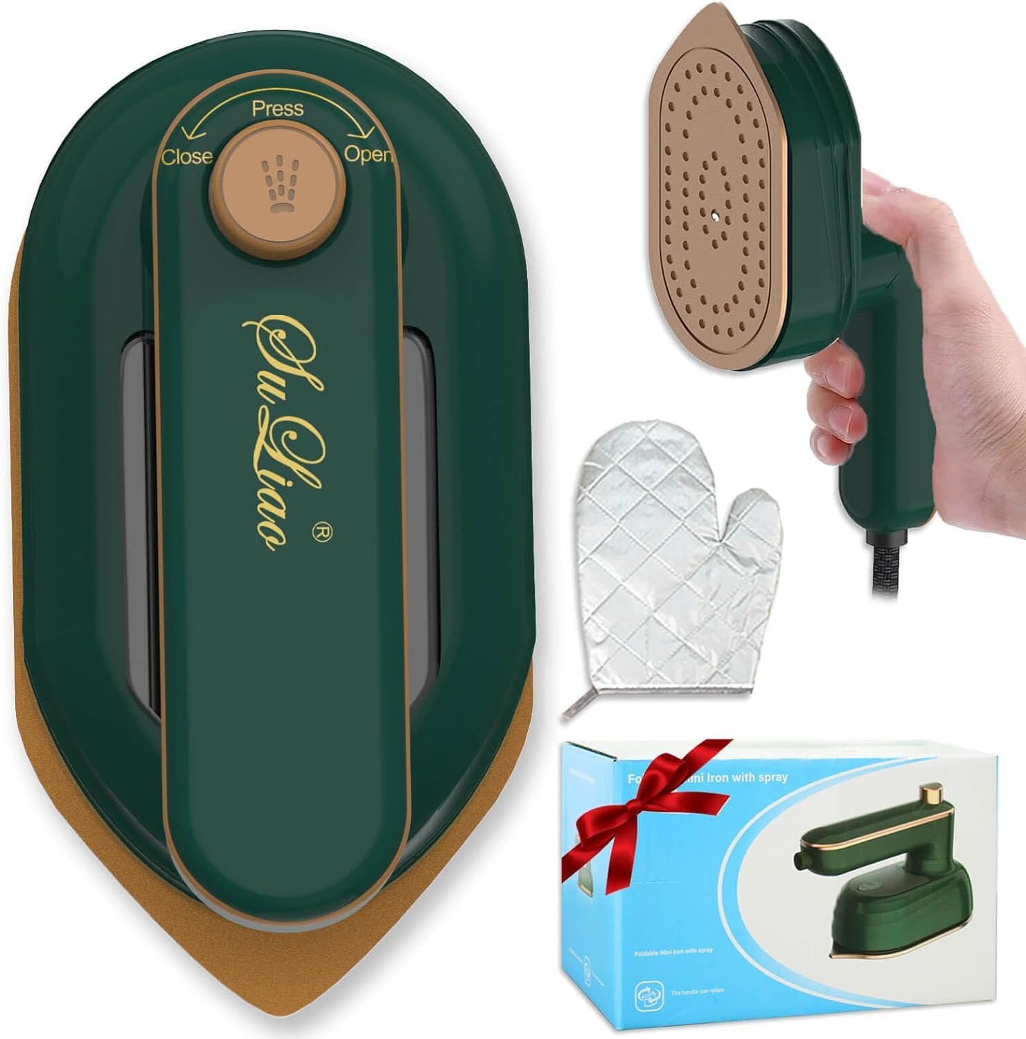 Travel Mini Iron, 2 In 1 180° Rotatable Handheld Iron, Portable ...