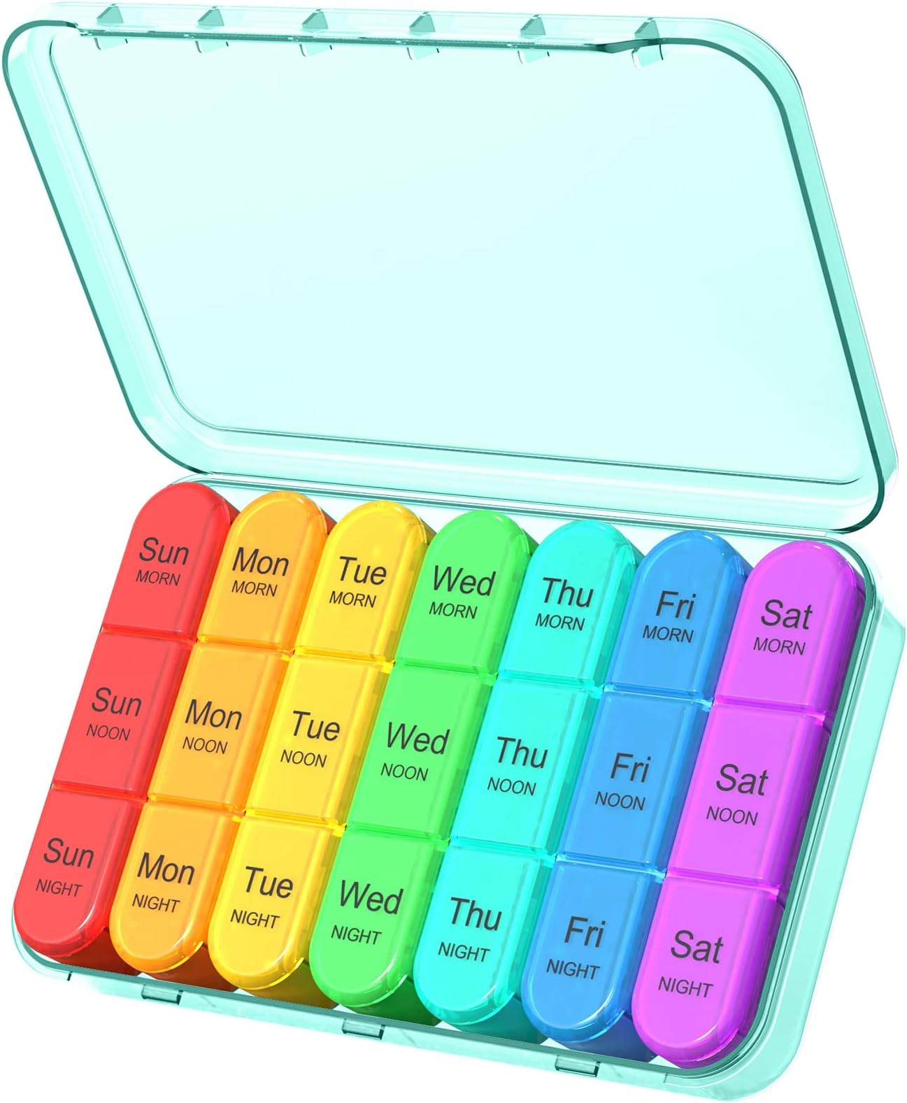 Amazon.com: Weekly Pill Organizer 2 Times A Day 7 Day Pill Box Holder ...