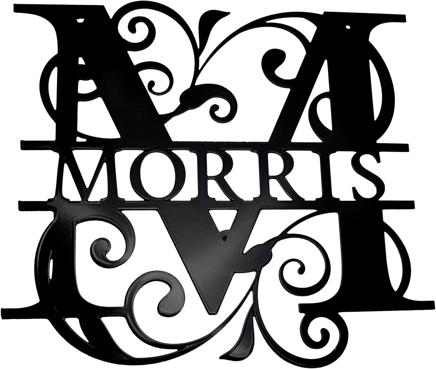 Amazon.com: Address Number Store Personalized Split Letter Monogram ...