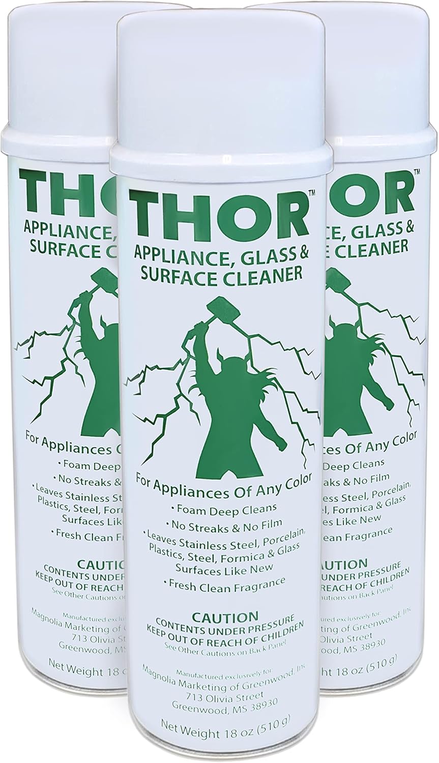 Amazon.com: Thor Appliance, Glass, and Surface Cleaner 18 Oz. (3 ...
