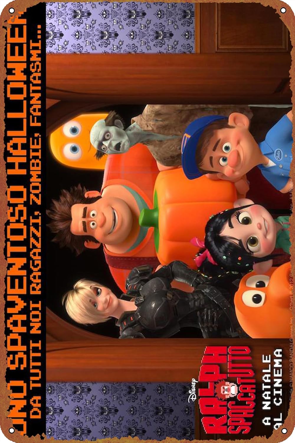 Amazon.com : Wreck-It Ralph Movie Poster Sign Metal Tin Sign Wall Art ...