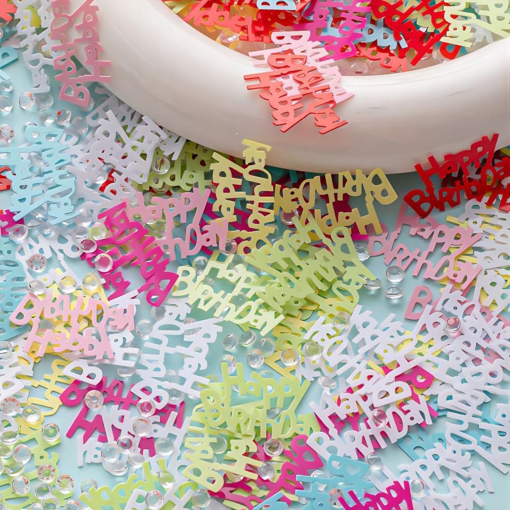 Amazon.com: Happy Birthday Confetti for Party Decorations - Table ...