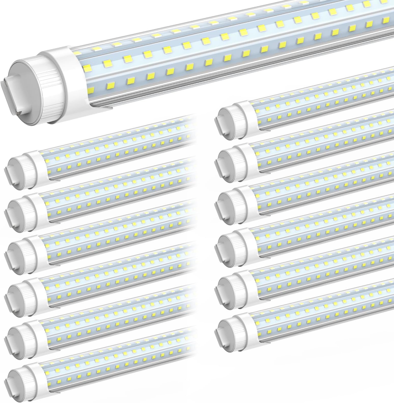 JESLED R17D/HO T8 8FT LED Bulbs, 6000K 90W(150W Equivalent), 12000LM ...