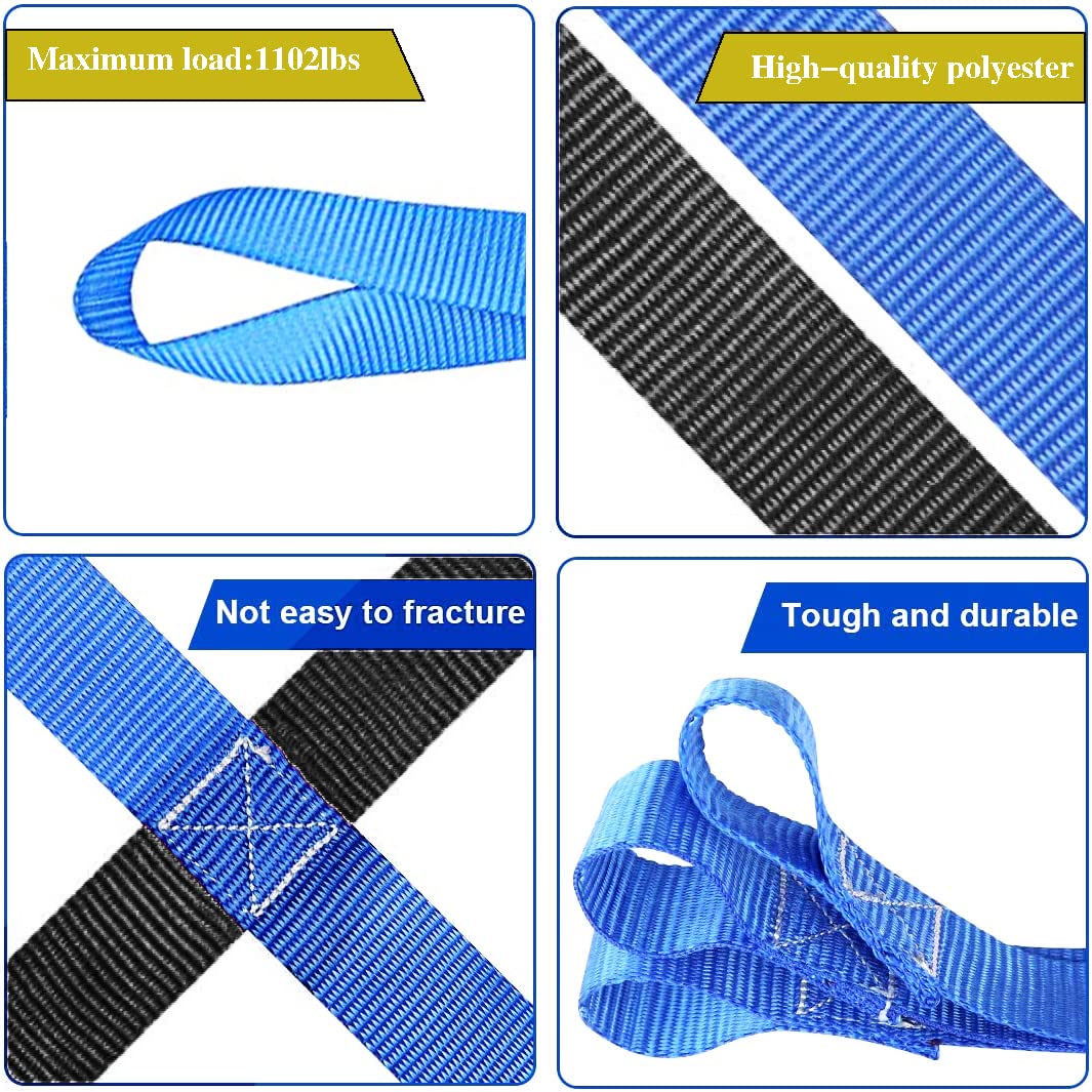 Snapklik.com : Safety Cargo Lifting Net Straps, Flat Nylon Sling ...