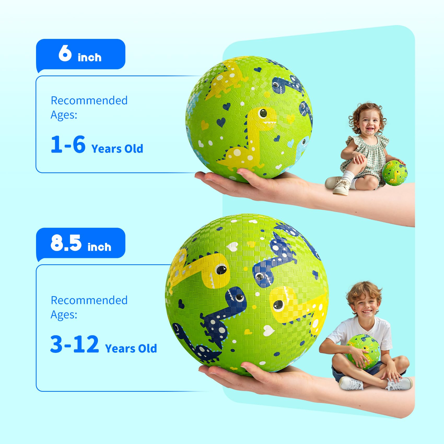 Snapklik.com : ZOOJOY Pack Of 2 Cartoon Playground Balls, Balls For ...