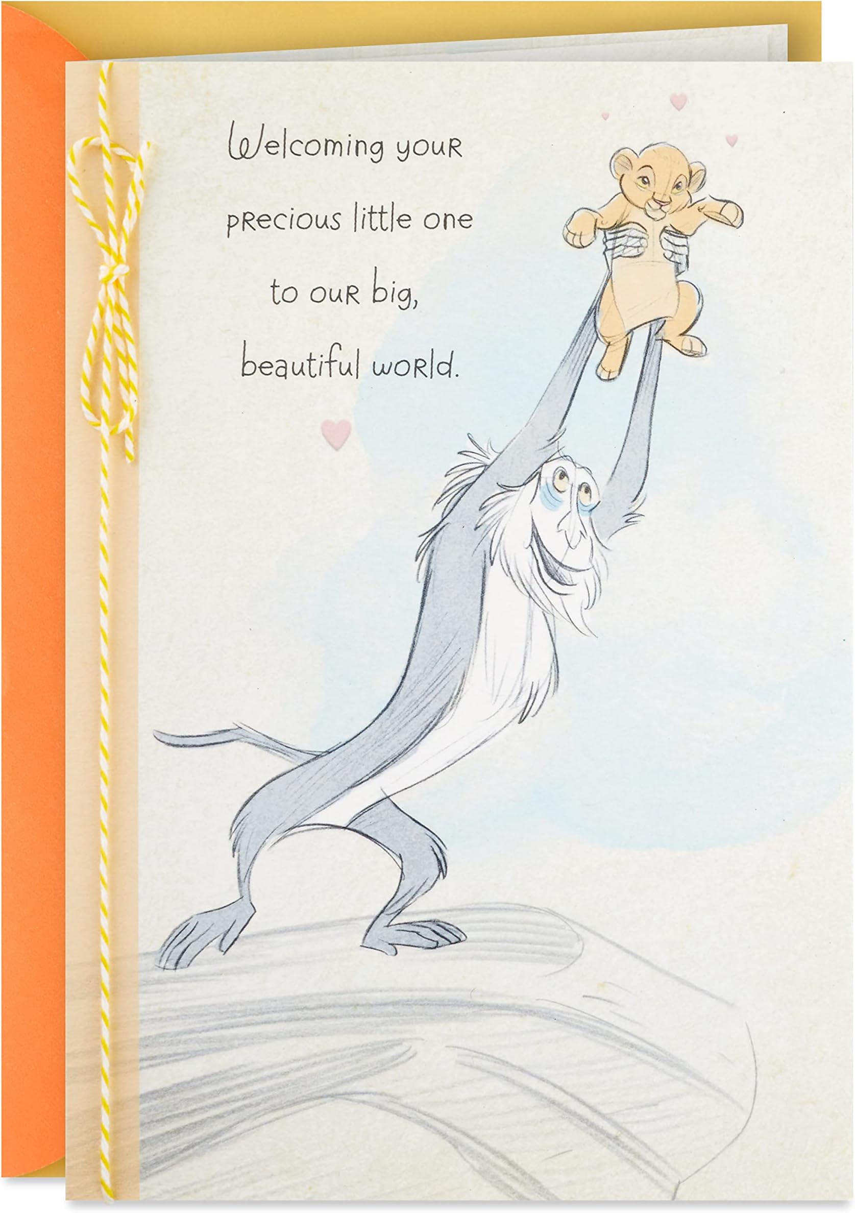 Hallmark Disney Baby Shower Card for New Parents (Lion King, Baby Simba ...