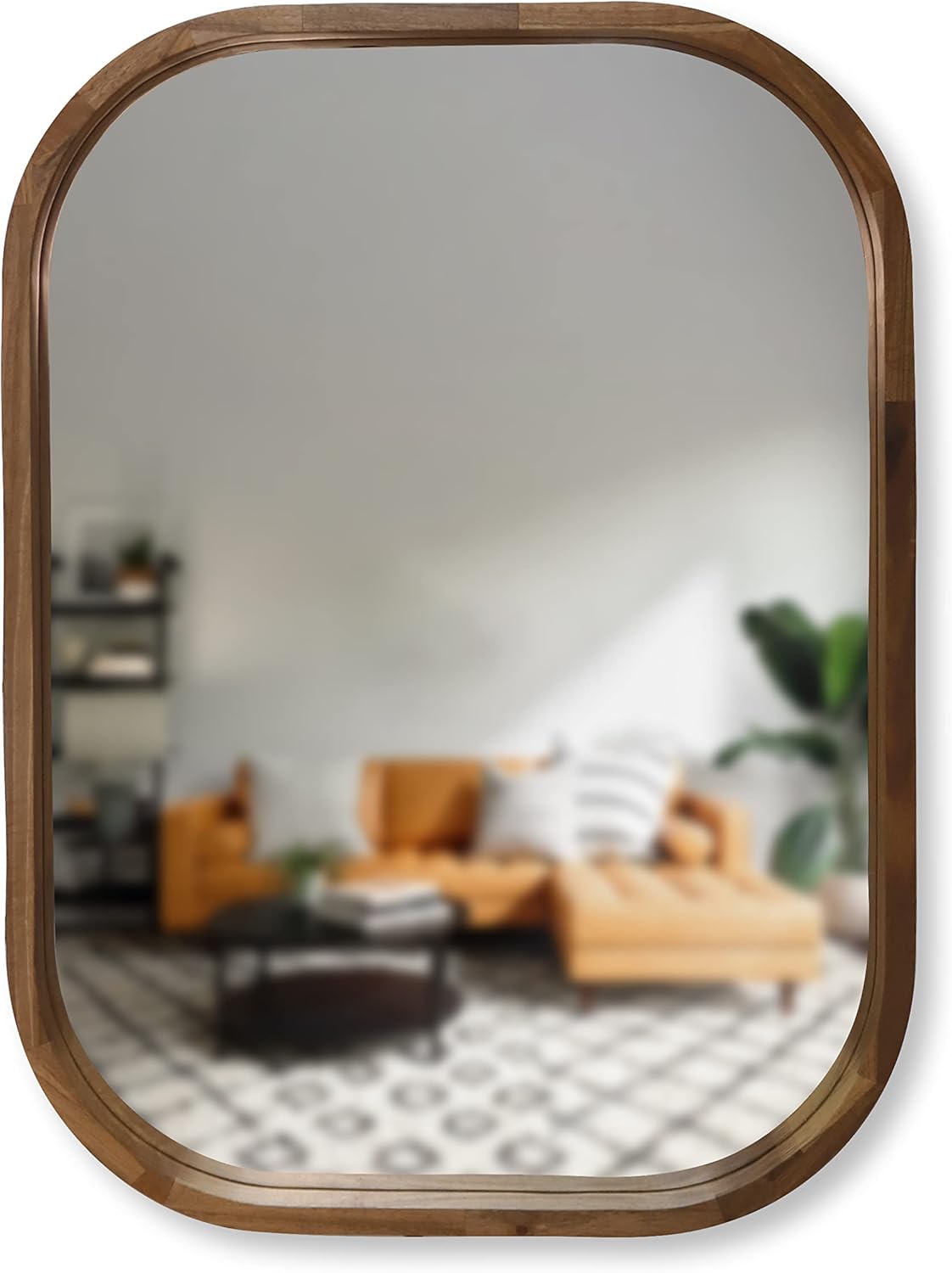Amazon.com: Svichado Luxury Wood Rectangular Mirror Perfection Slim ...