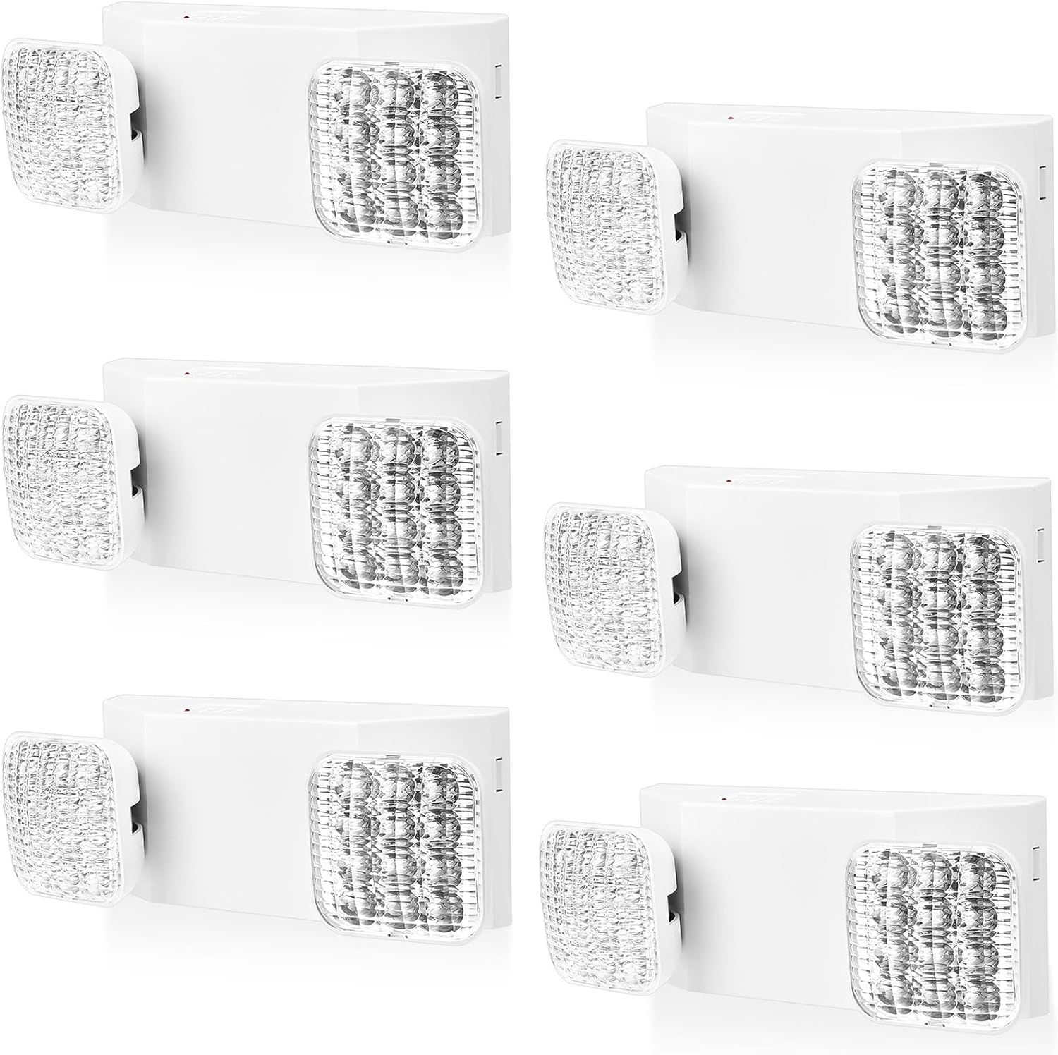 Retisee 6 Pcs Commercial Emergency Light White Emergency Light Fixture ...