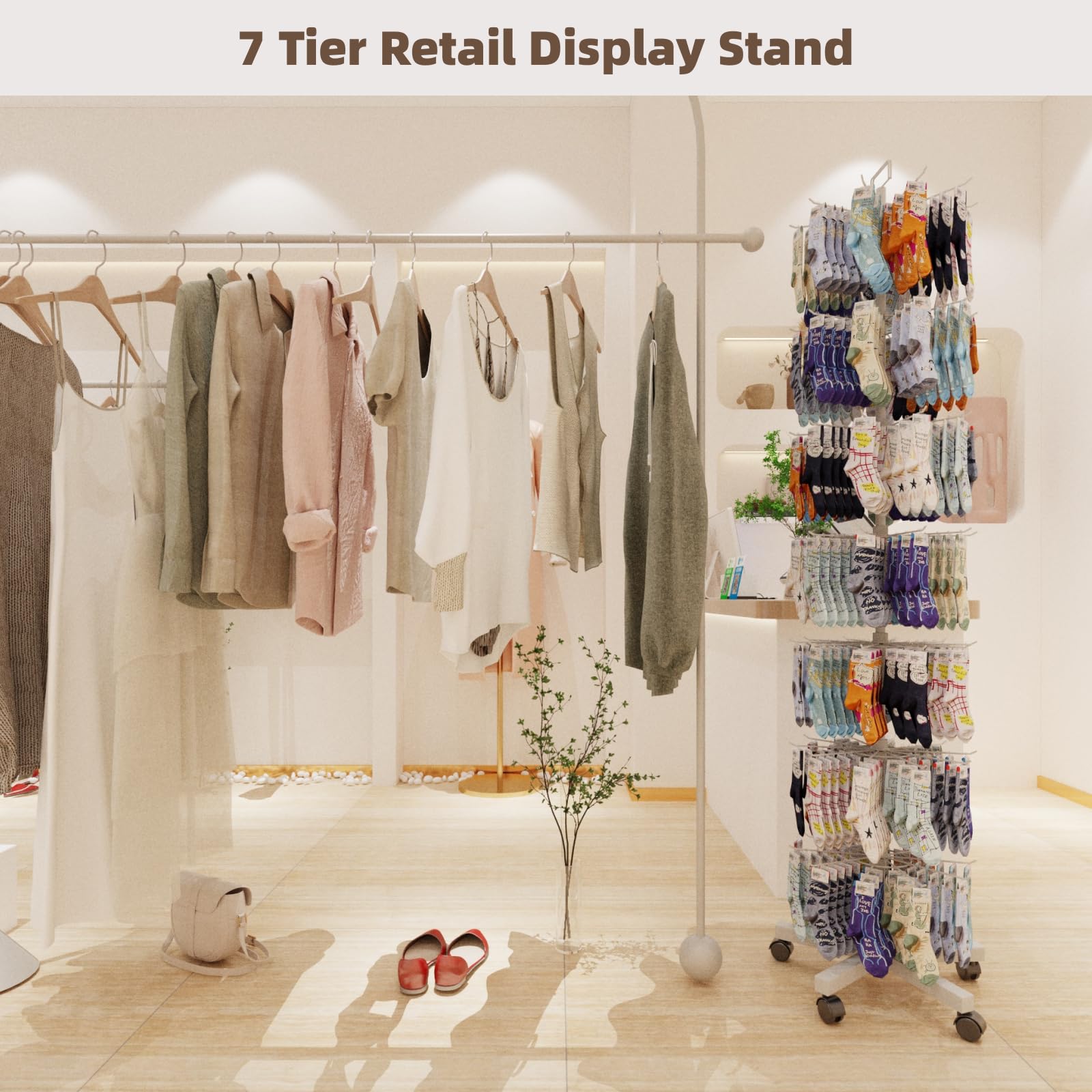 Snapklik.com : YEOOE Upgraded Retail Display Stand 7 Tier Spinning ...