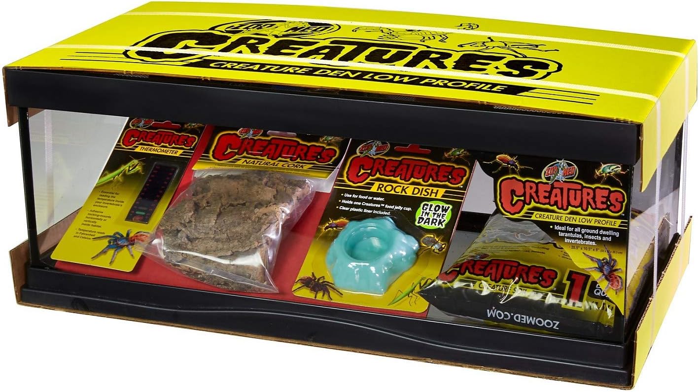 Amazon.com : Zoo Med Creatures Creature Den Low Profile Starter Kit - 6 ...
