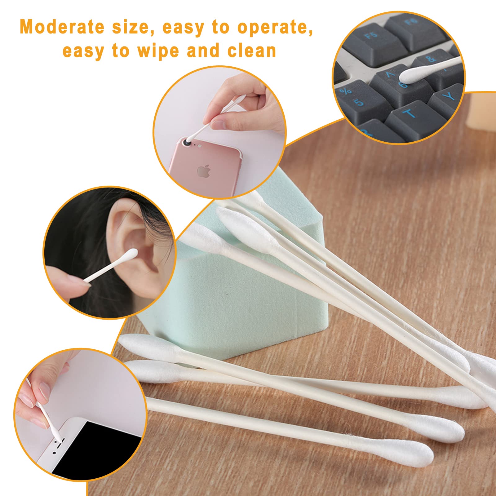 Snapklik.com : Cotton Swabs, Individually Wrapped Cotton Buds, 200 ...