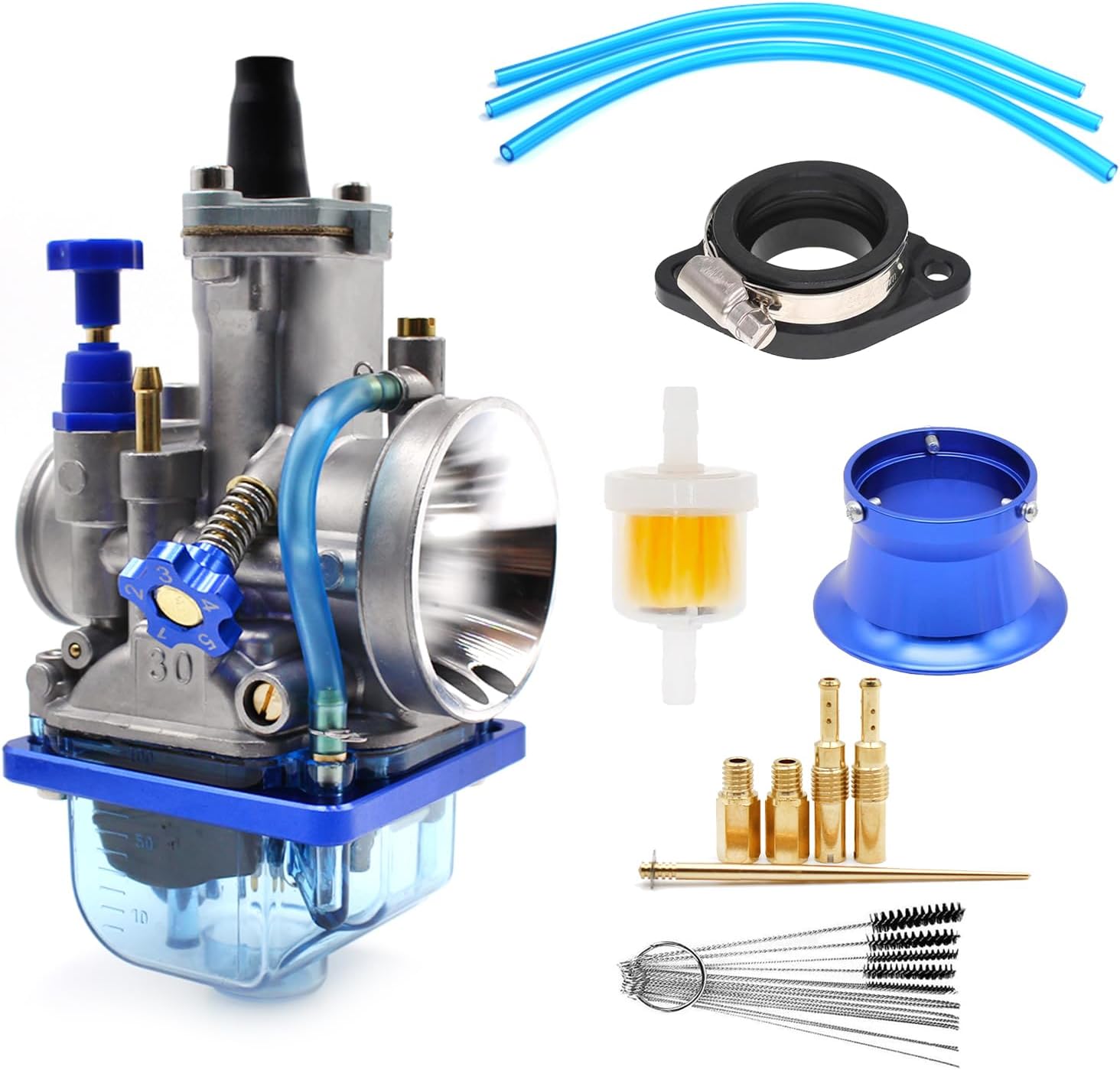 Amazon.com: PWK Carburetor 28mm Universal Motorcycle Racing Carburetor for 250cc High ...