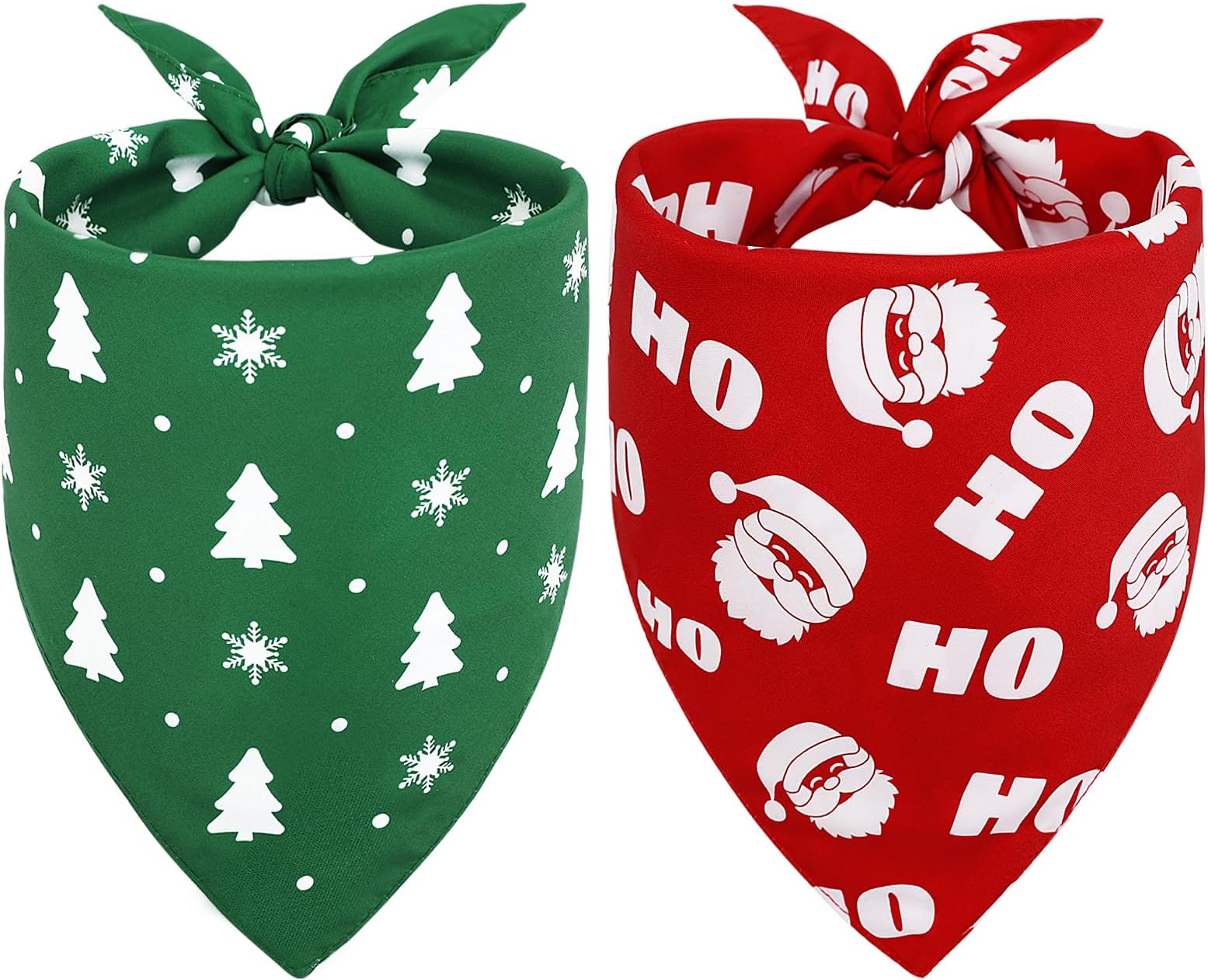 Cute Soft Designer Santa Dog Bandana for Christmas with Bell : Amazon ...