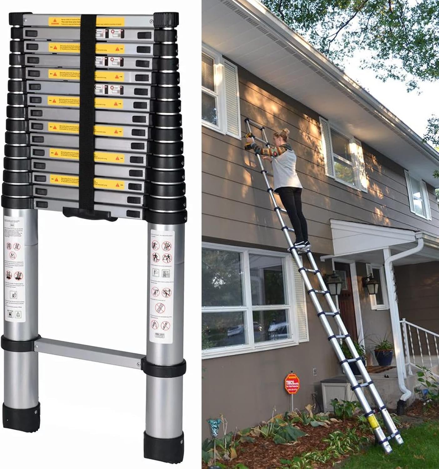 Amazon.co.jp: 伸縮式延長ラダー8m 7m 6.2m 6m 5m 4.6m 3.8m 3.2m 2m 2m enterprise : 産業・研究開発用品