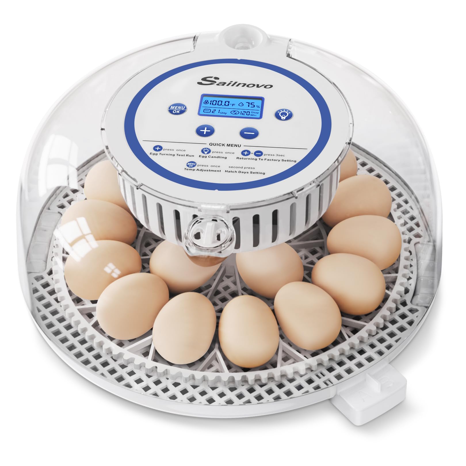 Amazon.com : Sailnovo Egg Incubator for Hatching Chicks Holds 18 Eggs ...