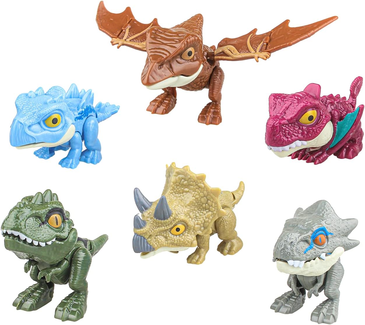 Amazon.com: DR DINGUS Jurassic Dinosaur Chomp Champs - 6 Pack ...
