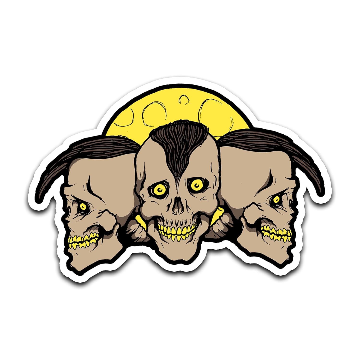 Amazon.com: 4" Demon Vampire Bat Skulls Sticker Gothic Horror Punk ...