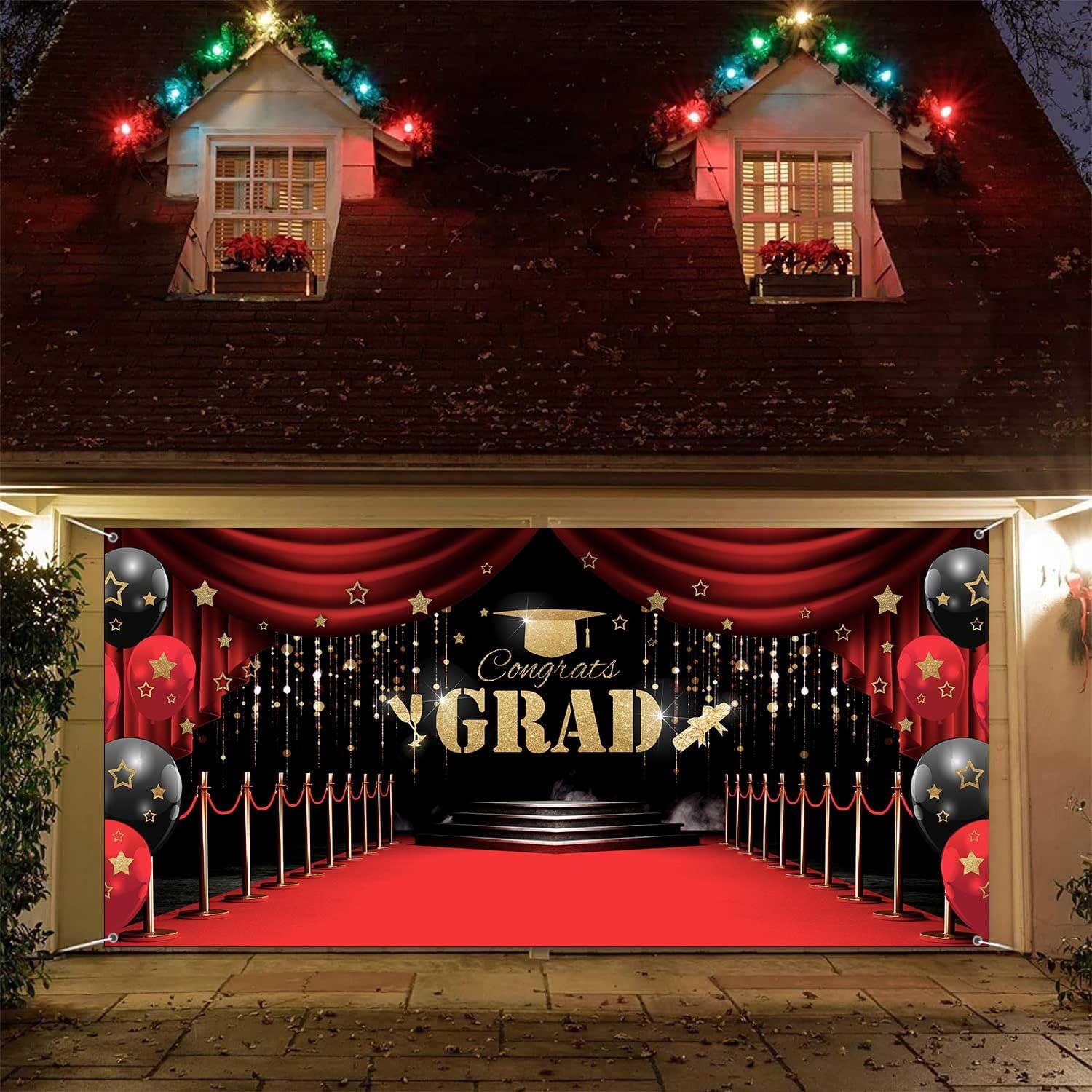 Amazon.com : 6X13ft Graduation Garage Door Cover, Large Graduation ...