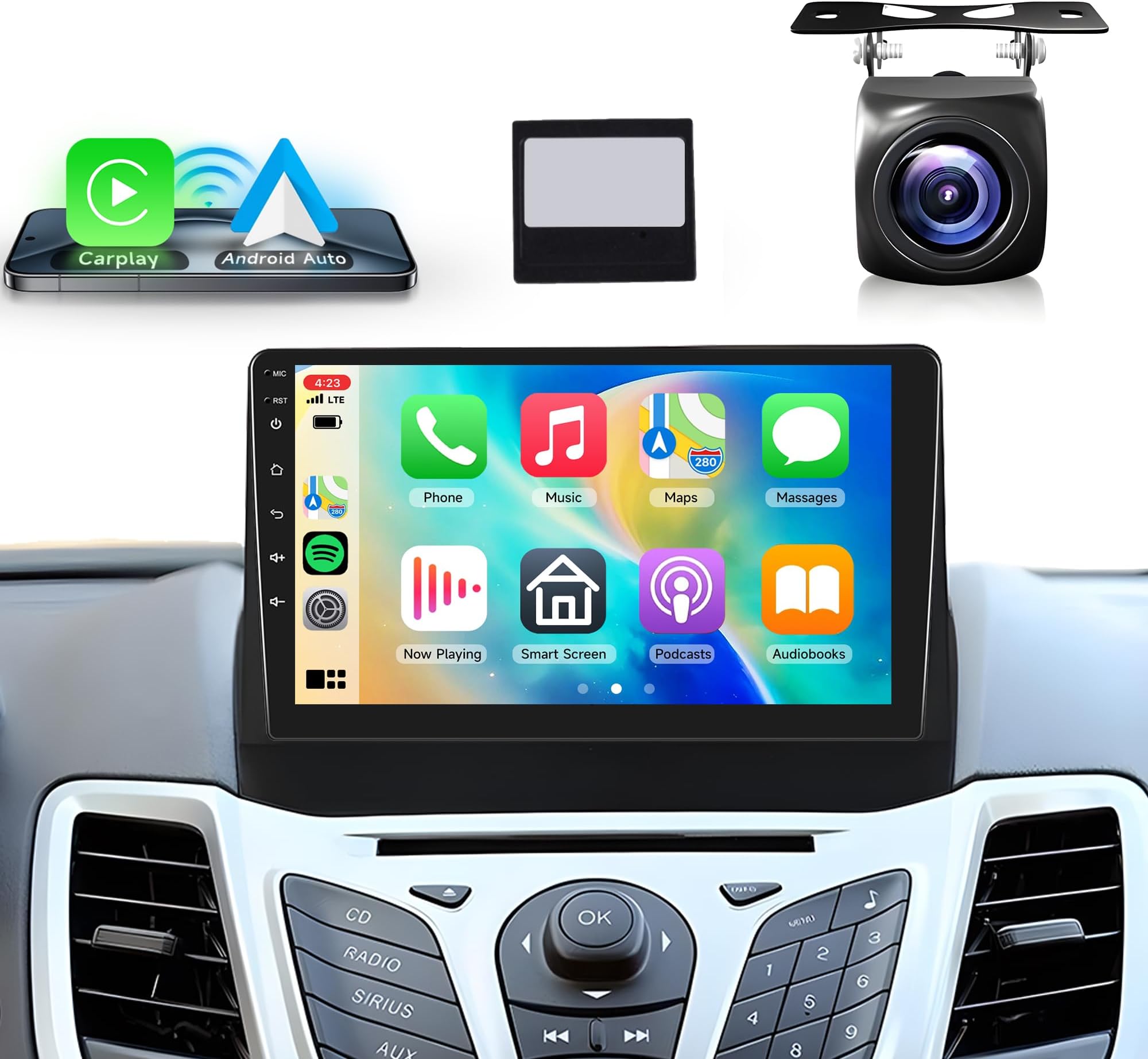 Amazon.com: 2G+64G Android Car Stereo for Ford Fiesta 2009-2014 ...