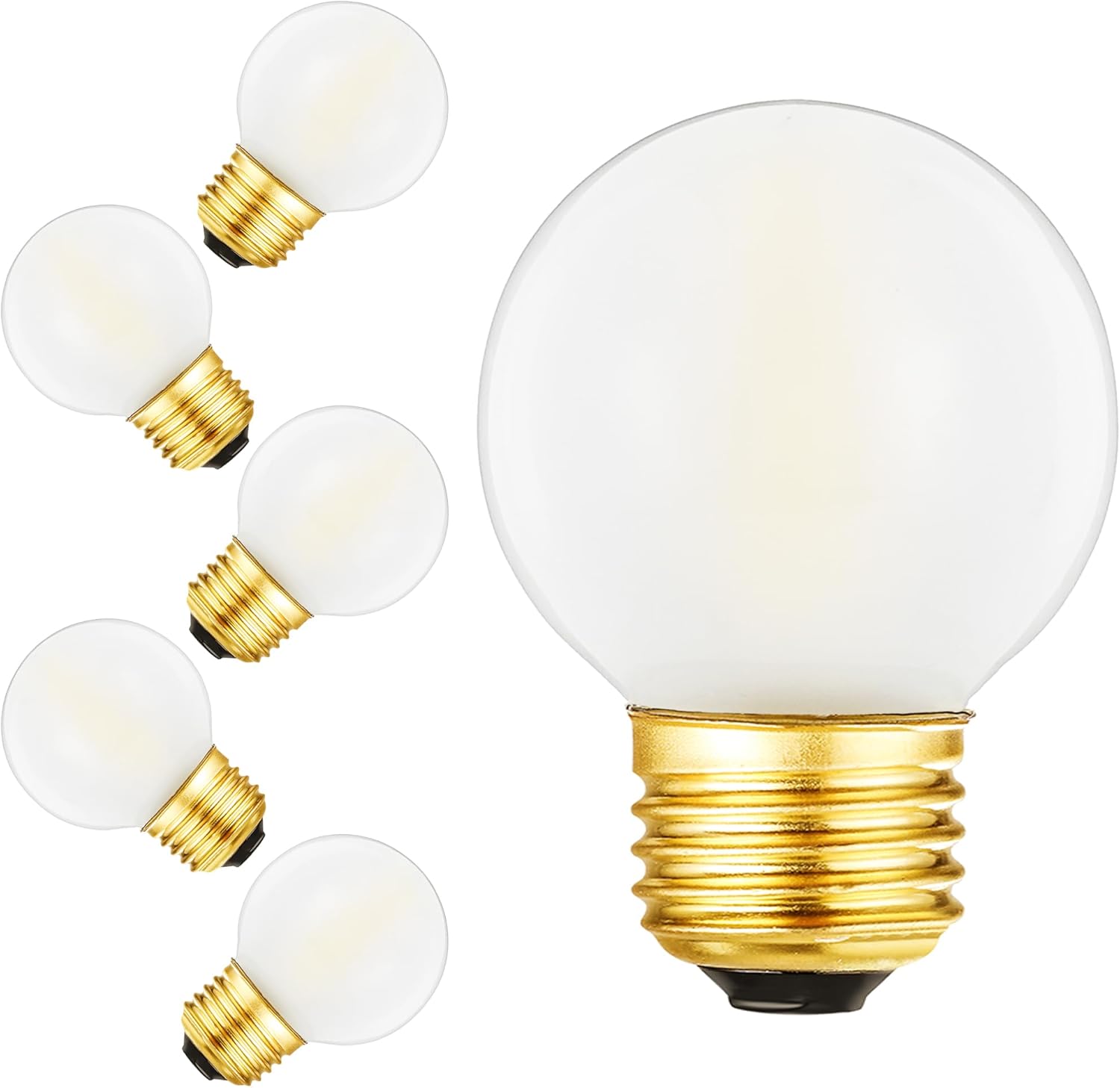 HOMOSUM Frosted G16.5 LED Light Bulb, Dimmable Wall sconces Edison Bulb ...