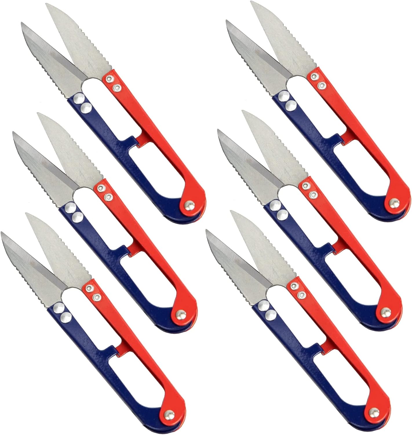 Amazon.com: TACVEL 6Pcs 4.3" Sewing Scissors, U Shape Yarn Thread Cutter, Yarn, Embroidery ...