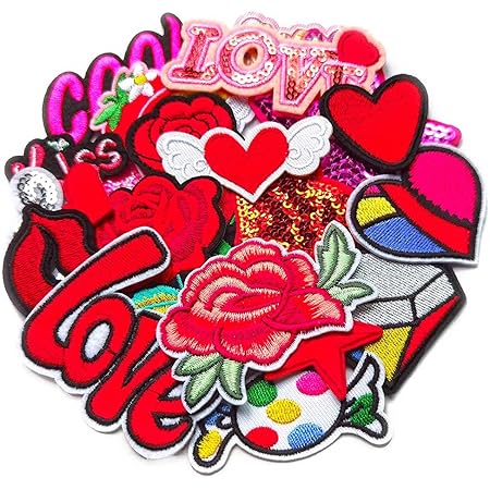 Amazon.com: 24pcs/lot Assorted Iron-on or Sew-on Sequins Embroidered ...