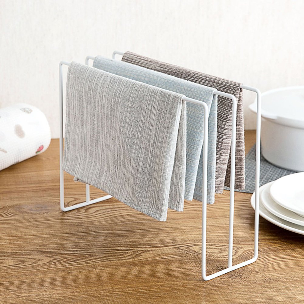 Buy Simple Iron Towel Rag Holder Shelf Kitchen Bathroom Rack Stand ...