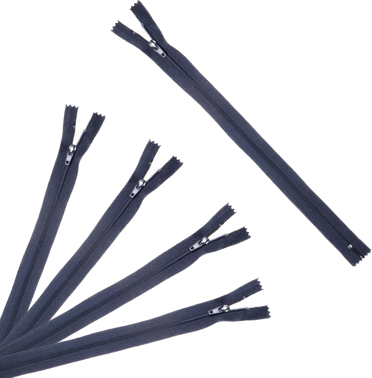 Trimz 5 x 50cm Navy Blue One Way Zips with 4mm Teeth 50cm : Amazon.fr ...